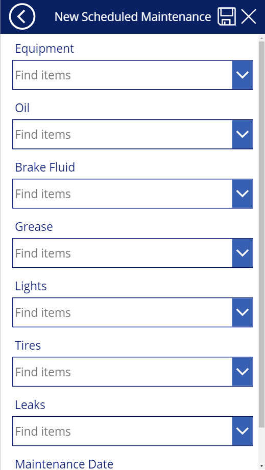 Create a Microsoft Power App to track inventory or equipment