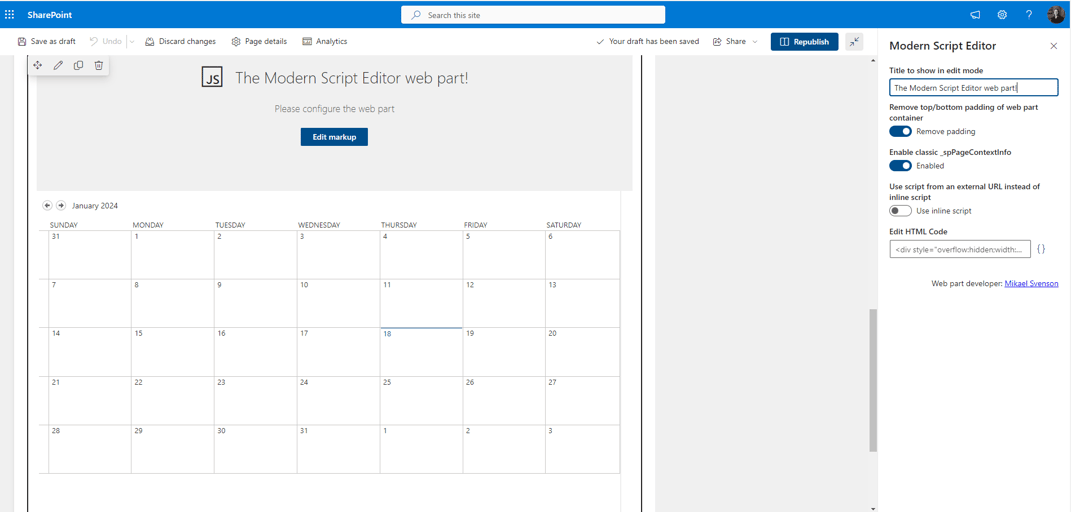 Calendars and Events Tracking in SharePoint Online